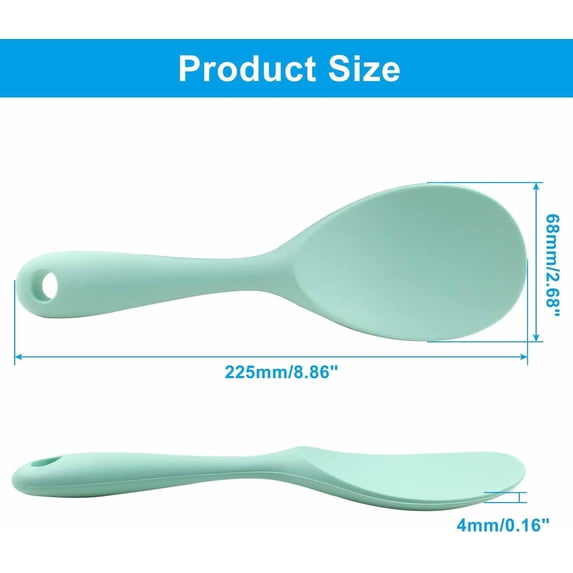 TYHREF-2Pcs Silicone Rice Paddle, Green Non Stick Heat Resistant ...