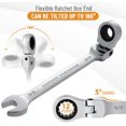 TYHREF-3/4 Wrench, Flex-Head Ratcheting Combination Wrench Industrial ...