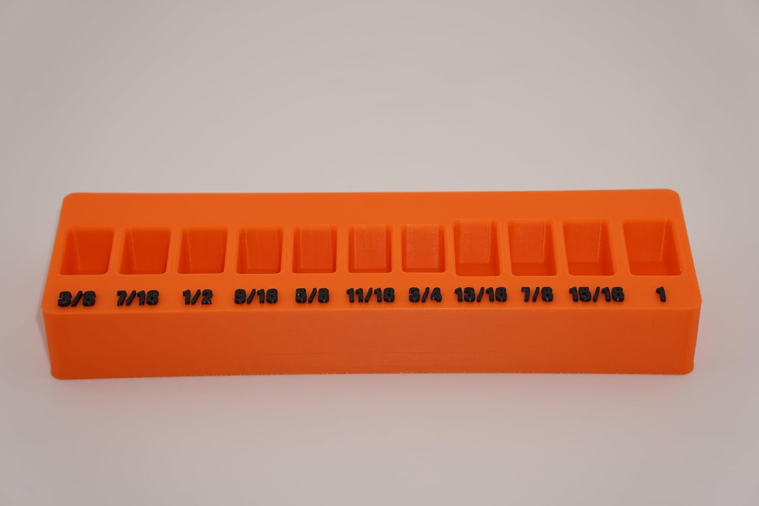 TYHREF-3/8 Inch Drive SAE Crowfoot Wrench Organizer Bin/Rack (Orange w ...