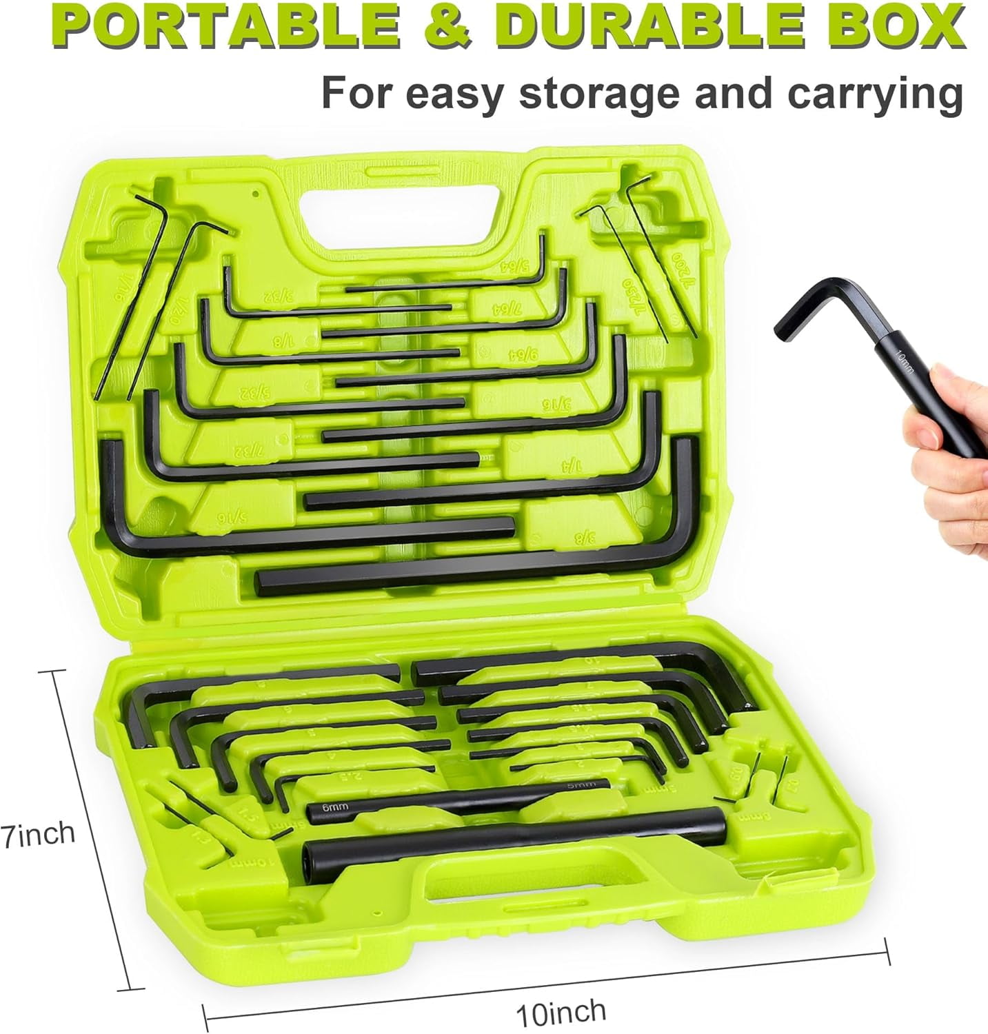 TYHREF-32-Piece Allen Wrench Set with Storage Case, Standard SAE and ...