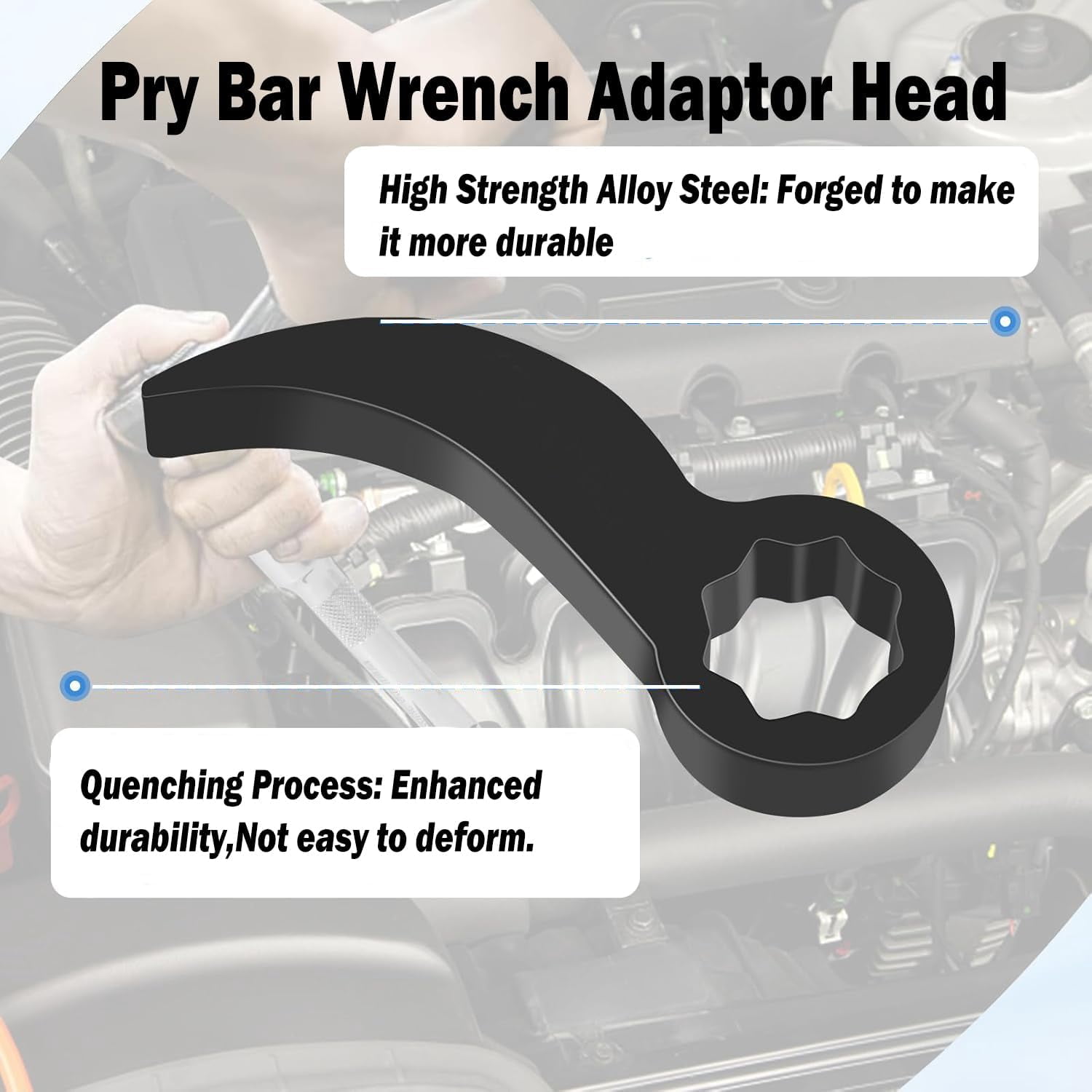 TYHREF-3PCS Pry Bar Wrench Adapter Head,Half Shaft Removal Car ...