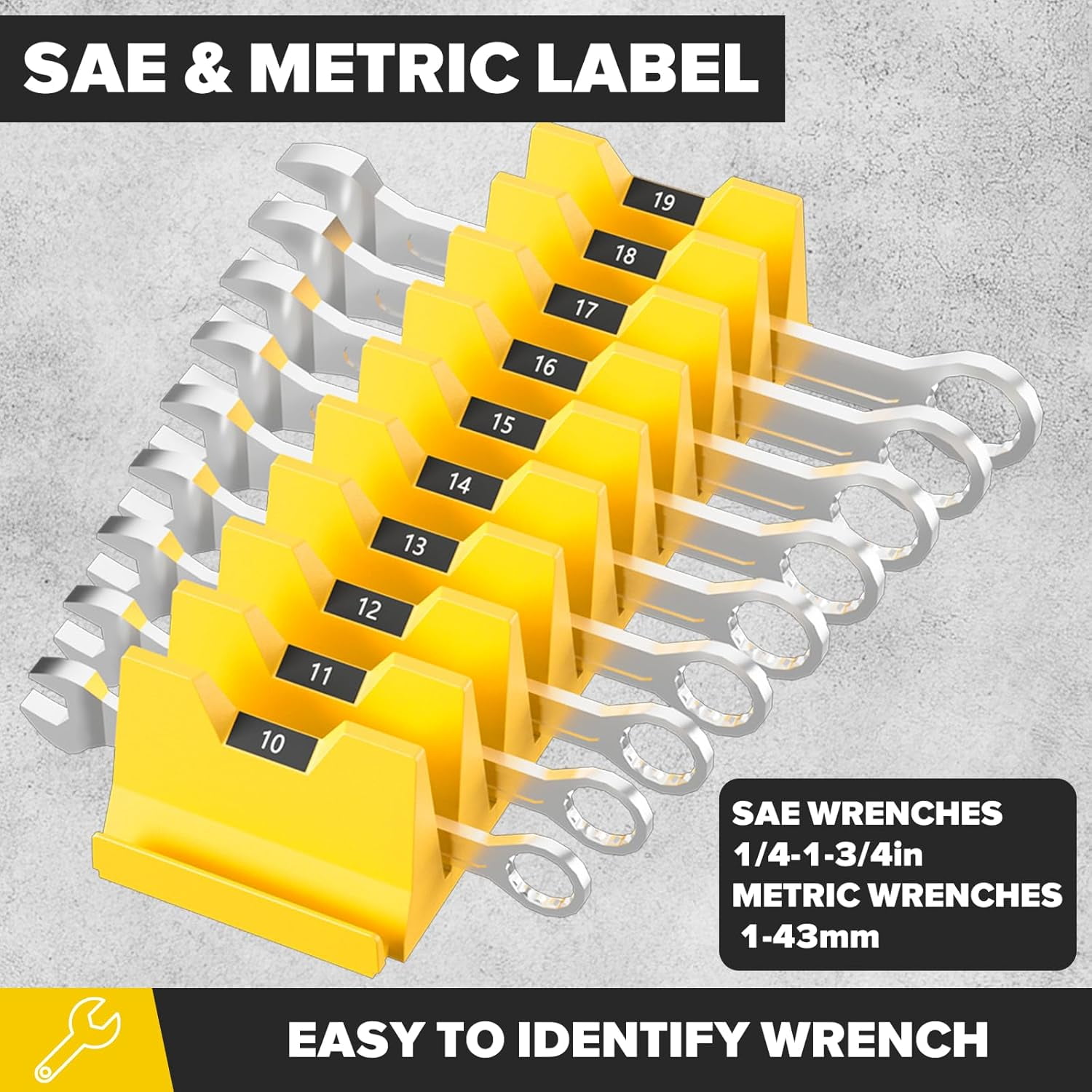 TYHREF-40PCS Modular Wrench Organizer Wrench Holder - Wrench Tool ...