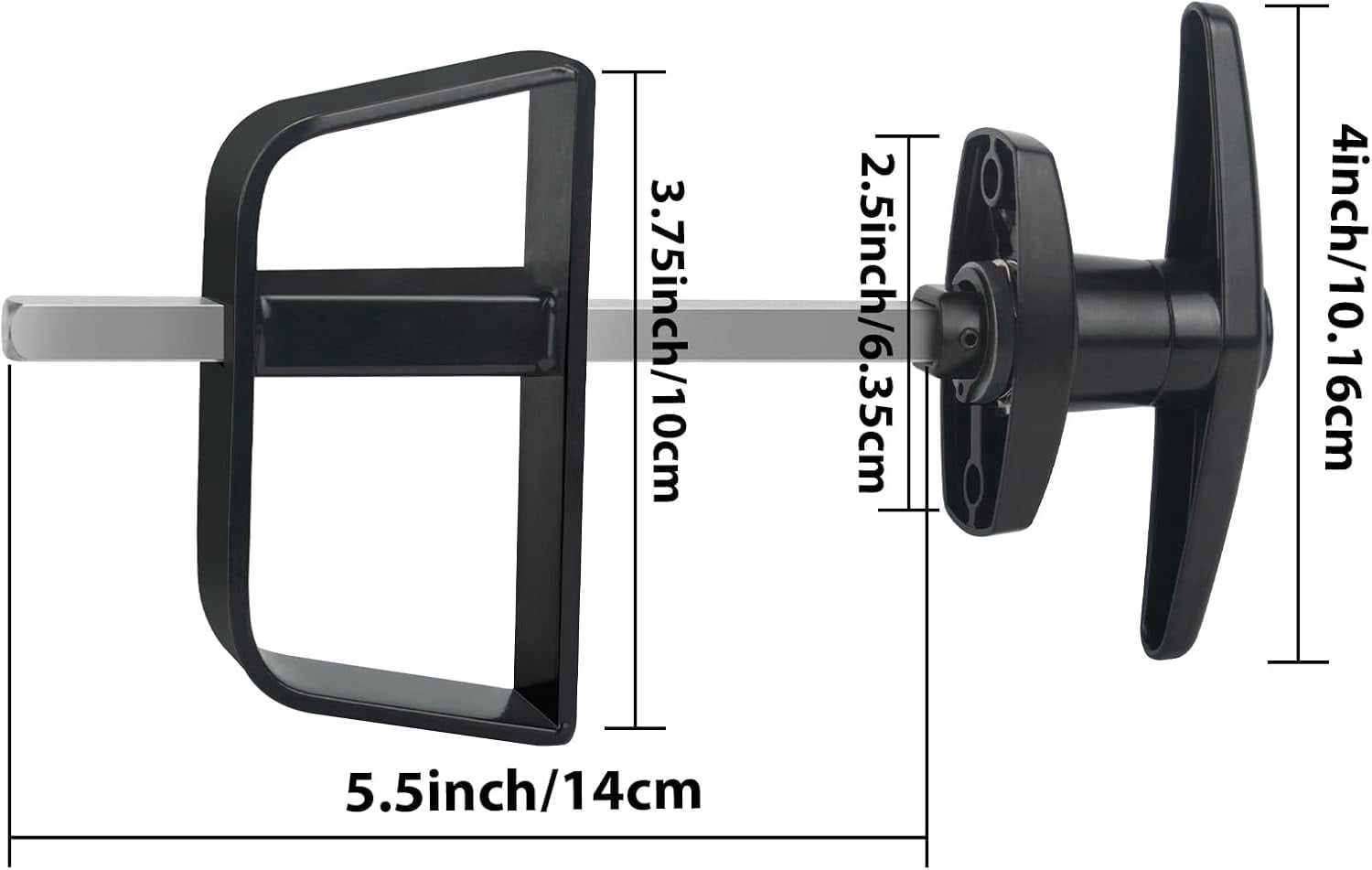 TYHREF-5-1/2" T-Handle Lock kit, Shed Door Latch with 4 Keys, 5-1/2 ...