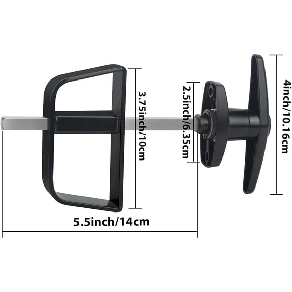 TYHREF-5-1/2" T-Handle Lock kit, Shed Door Latch with 4 Keys, 5-1/2 ...
