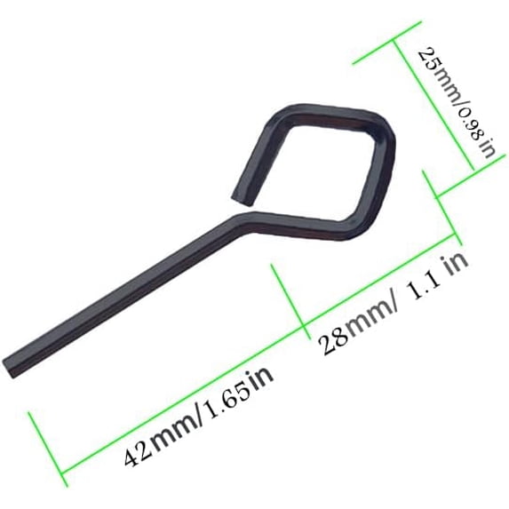 TYHREF-5/32” Standard Hex Dogging Key with Full Loop, Allen Wrench Door ...