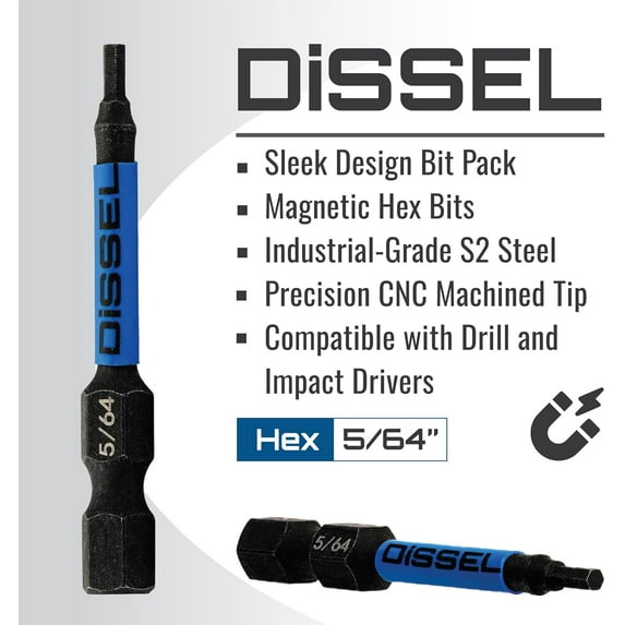 TYHREF-5/64 Hex Bit Set - SAE Magnetic 5/64 Allen Wrench, Durable S2 Steel Hex Driver for Bike ...