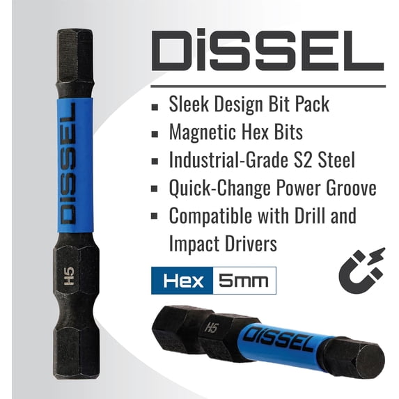 TYHREF-5mm Hex Bit Set - Metric Magnetic 5 mm Allen Wrench, Durable S2 ...