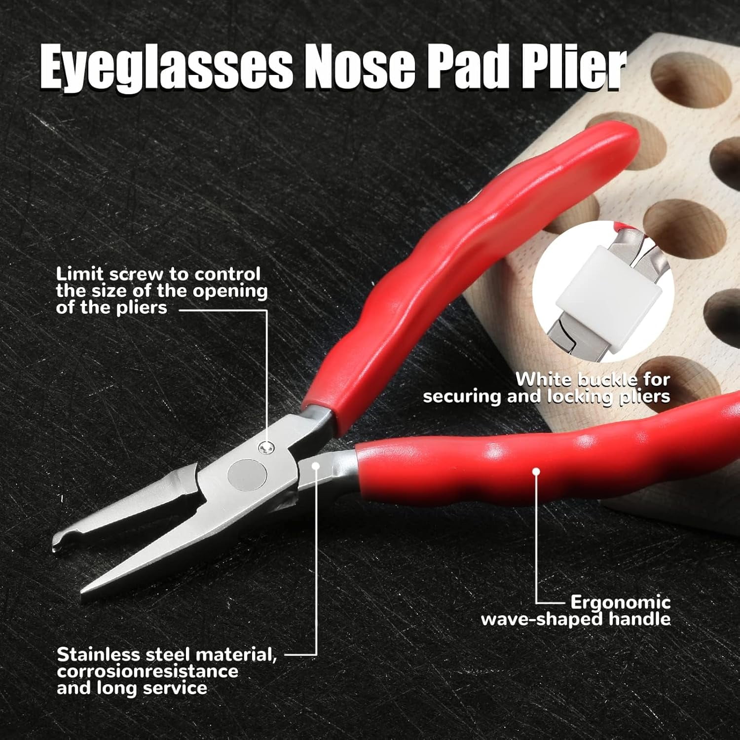 TYHREF-6 Inches Nose Pad Plier Adjusting Eyeglass Arms Frame Eyeglasses ...