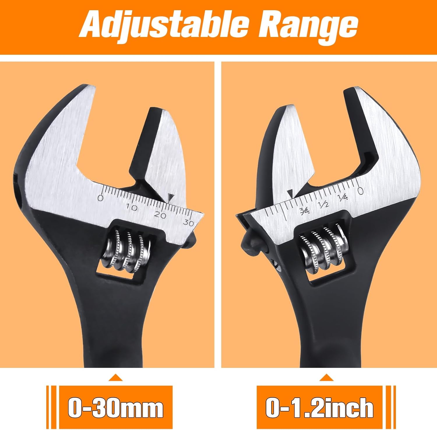 TYHREF-8-Inch Adjustable Spud Wrench Black Oxide Construction Wrench ...