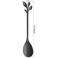 TYHREF-8-Pack Elegant Black Leaf 4.7" Espresso Spoons - Stainless Steel ...