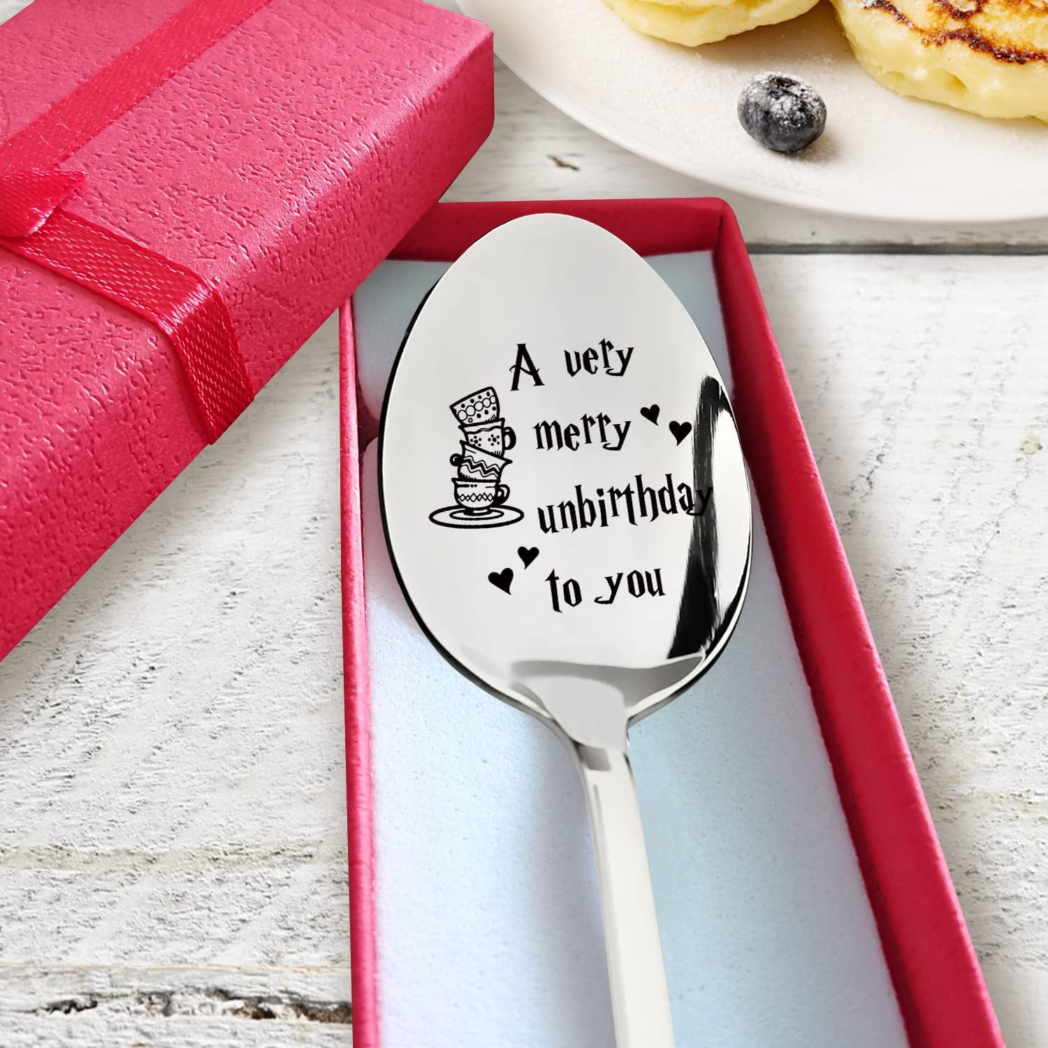 TYHREF-A very Merry Unbirthday to You Engraved Stainless Steel Spoon ...