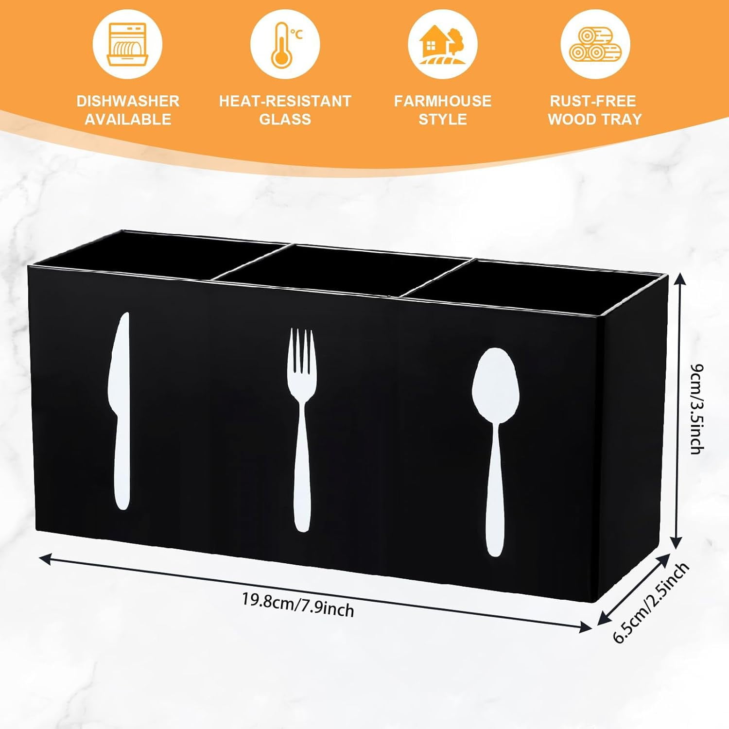 TYHREF-Acrylic Cutlery Storage Organizer Bin Silverware Caddy ...