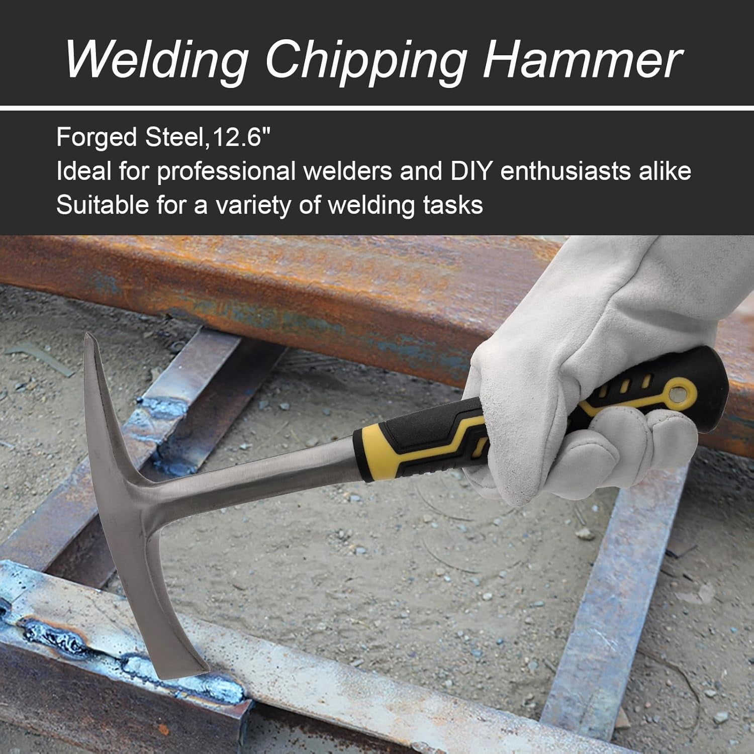 TYHREF-Chipping Hammer 12.6",28oz,Forged Steel,Working Leather Gloves ...