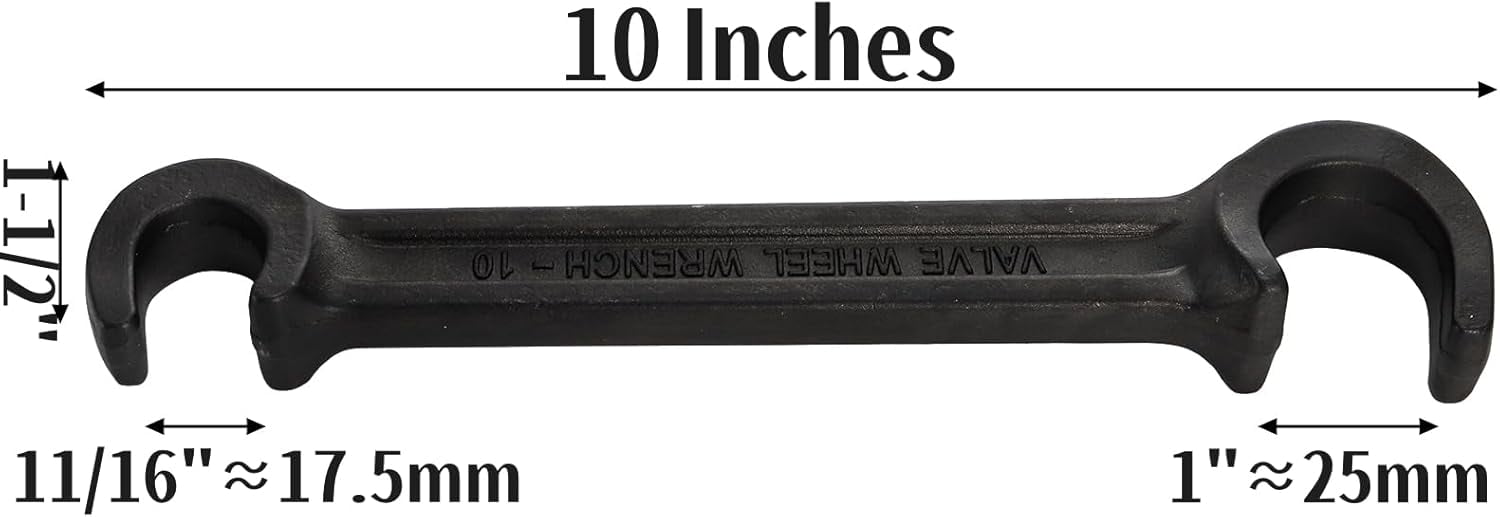 TYHREF-Double Ended Valve Wheel Wrench, Cast Iron Hand Tool for Valve ...