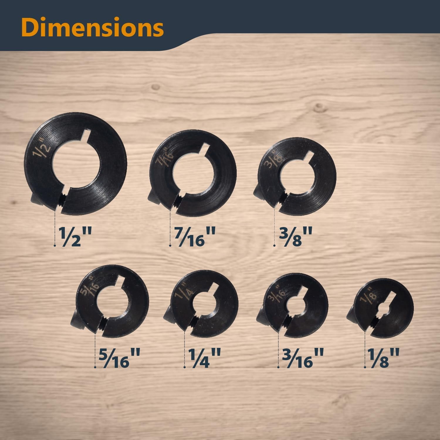 TYHREF-Drill Bit Stop Collar Set, 7 Piece Set Adjustable Drill Bit ...