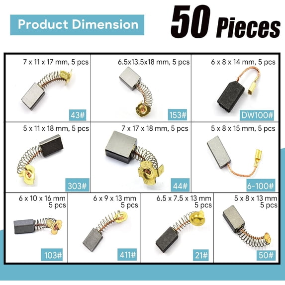 TYHREF-Electric Motor Carbon Brushes for Power Tools Repair Maintenance ...