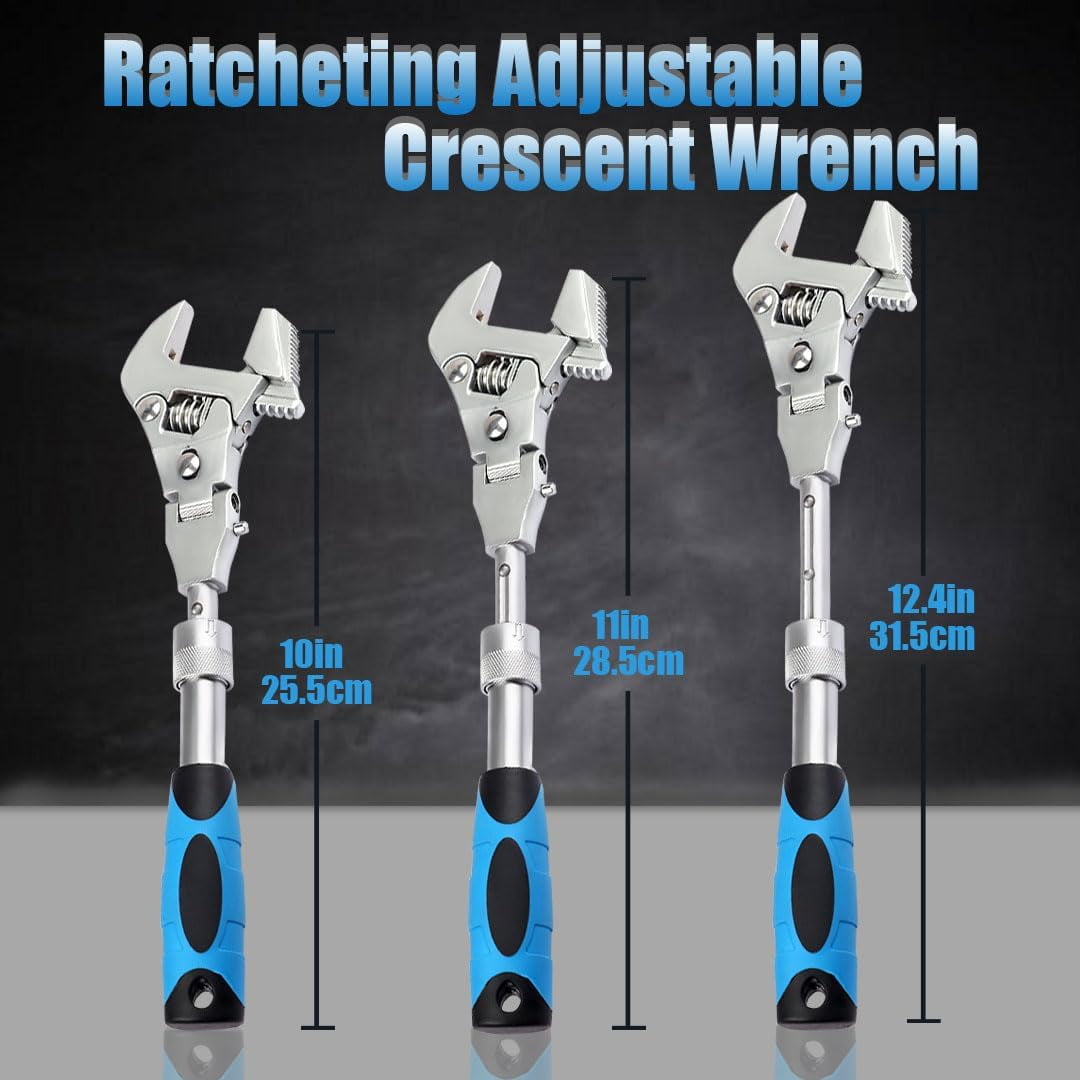 TYHREF-Flex Head Adjustable Wrench, 10-12.4 inch Flexible Retractable ...