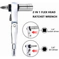 TYHREF-Flex Head Ratchet Wrench,2 in 1 Mini Hex Bits Adapters for ...