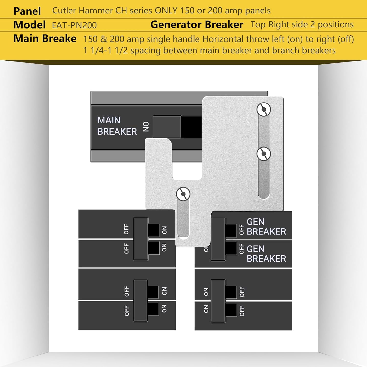 TYHREF-Generator Interlock Kit Compatible with Eaton Cutler Hammer ...