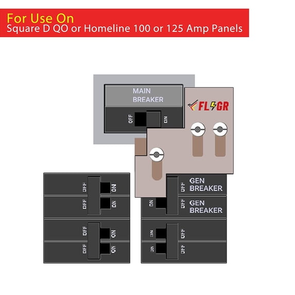 TYHREF-Generator Interlock Kit Compatible with Square D QO or Homeline ...