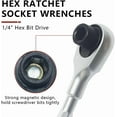 TYHREF-Hex Mini Ratchet Wrench - 1/4" Hex Bits Adapters, 72-Tooth Bit ...