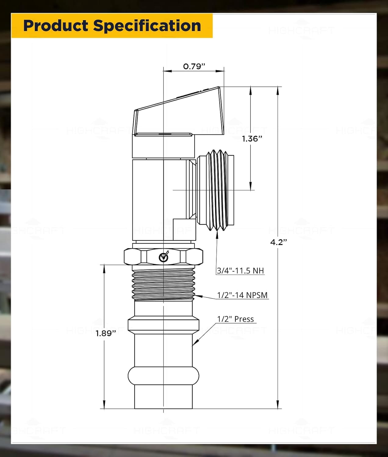 TYHREF-Highcraft 540S Washing Machine Replacement Valve 1/2‘‘ Press ...