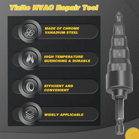 TYHREF-Hymnorq HVAC Tube Swaging Tool 5-in-1 Expander Drill Bit with ...