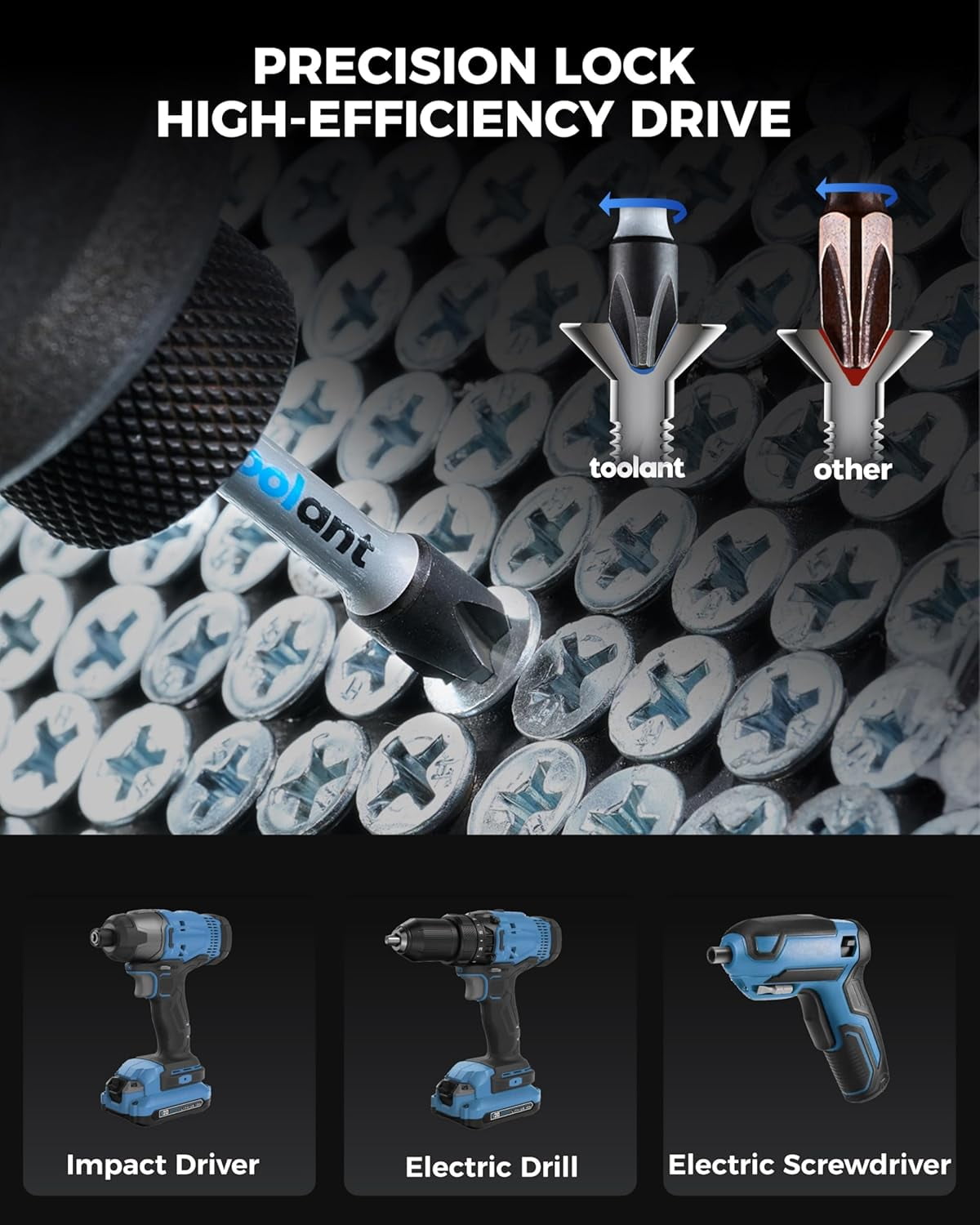 TYHREF-Impact Driver Bit Set, Magnetic Screwdriver Bit Set, 1/4'' Hex ...