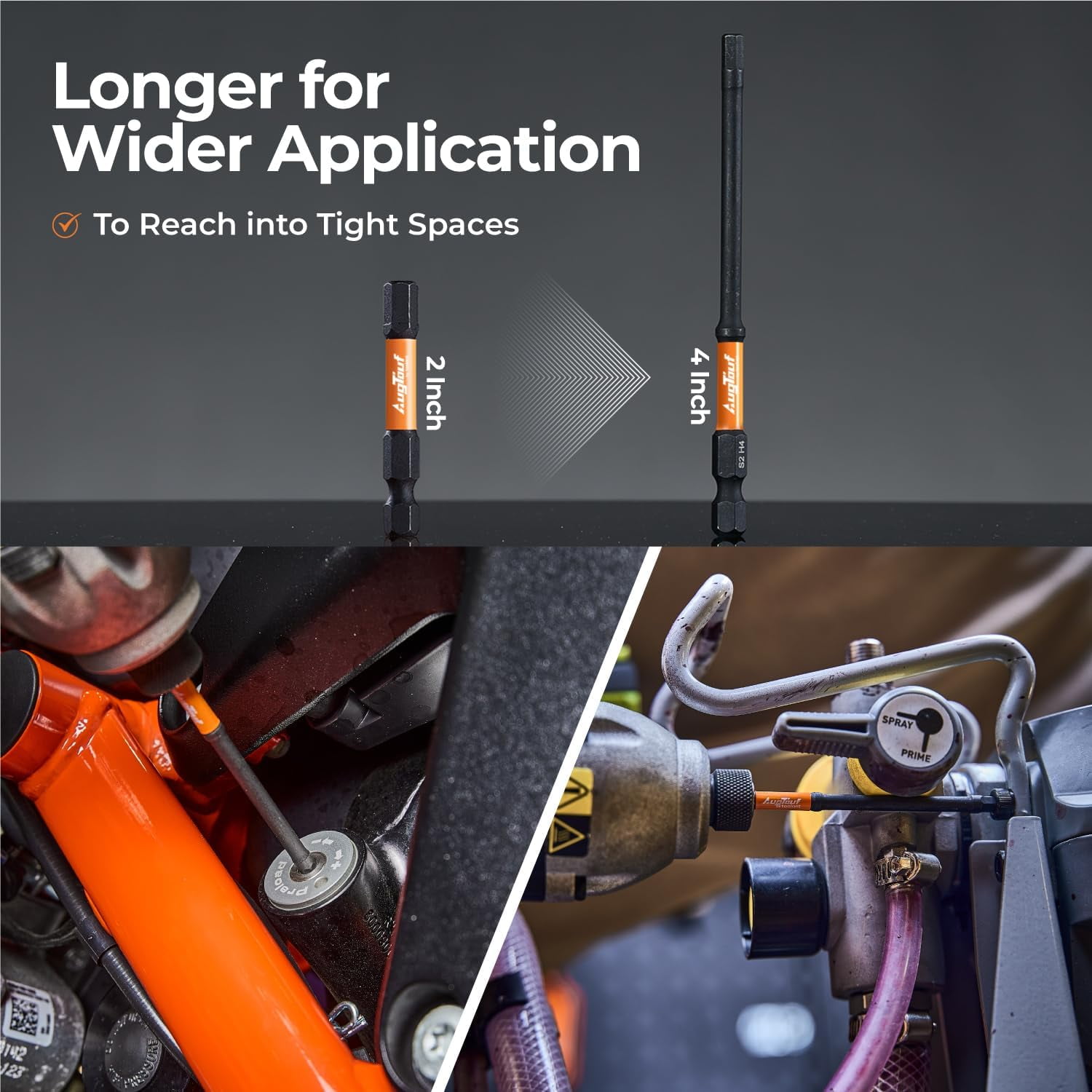 TYHREF-Impact Hex Head Allen Wrench Drill Bit Set 10pcs (SAE), 1/4" Hex ...