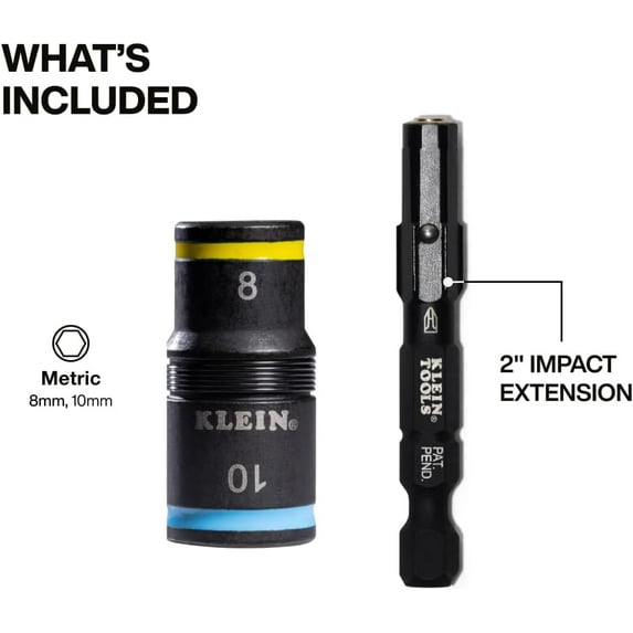 TYHREF-Klein Tools 32931M 2-in-1 Metric Impact Socket Set, 1 Flip ...