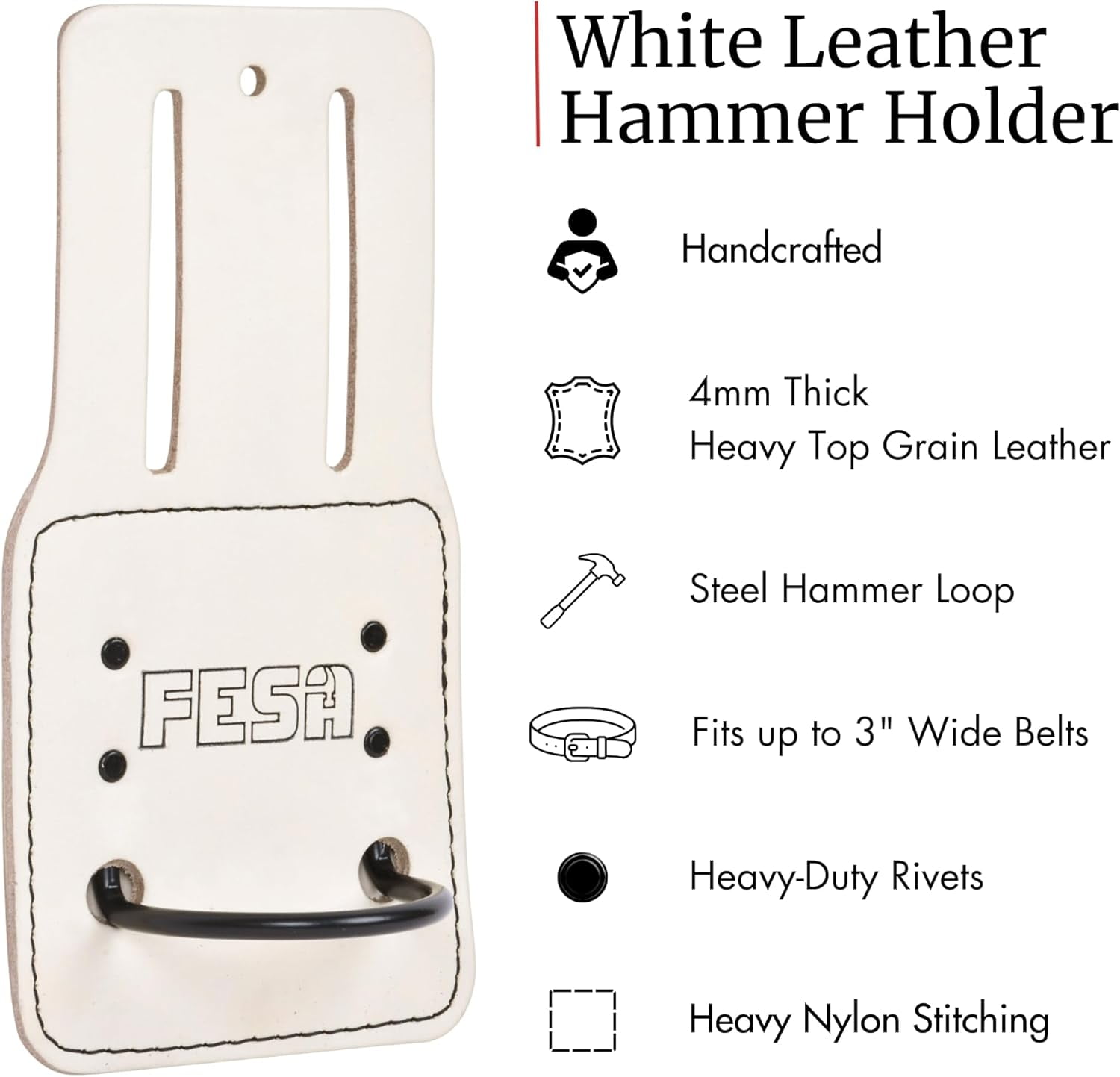 TYHREF-Leather Hammer Holder for Belt - Top Grain Leather Hammer ...