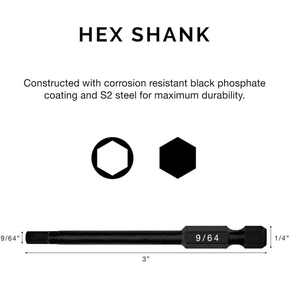 TYHREF-Neiko 01147A Allen Wrench Drill Bits, 11-Piece Hex Drill Bit Set ...