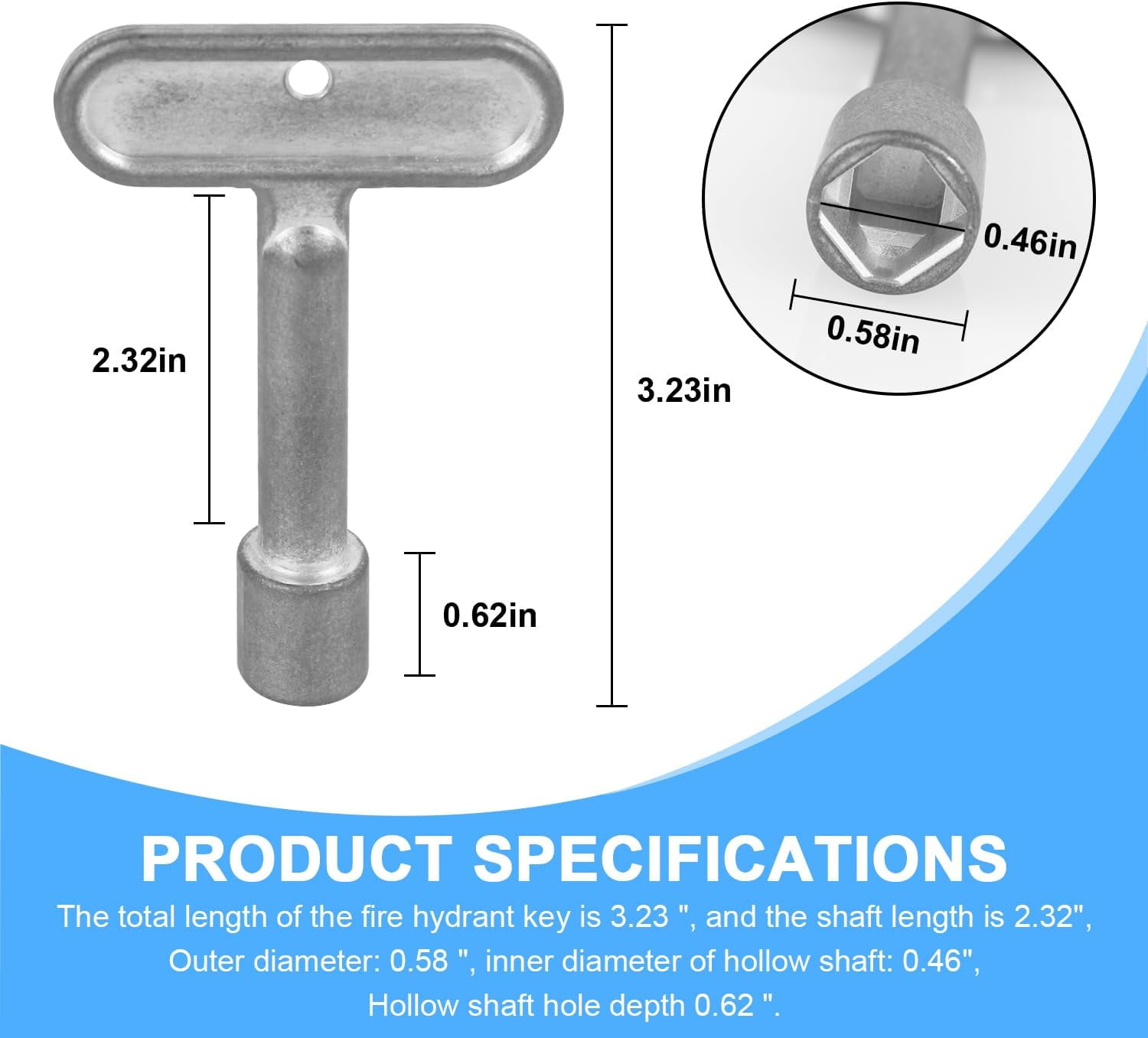 TYHREF-P1300-PART-13-KEY Water Key|water Spigot Key Suitable for Wall ...