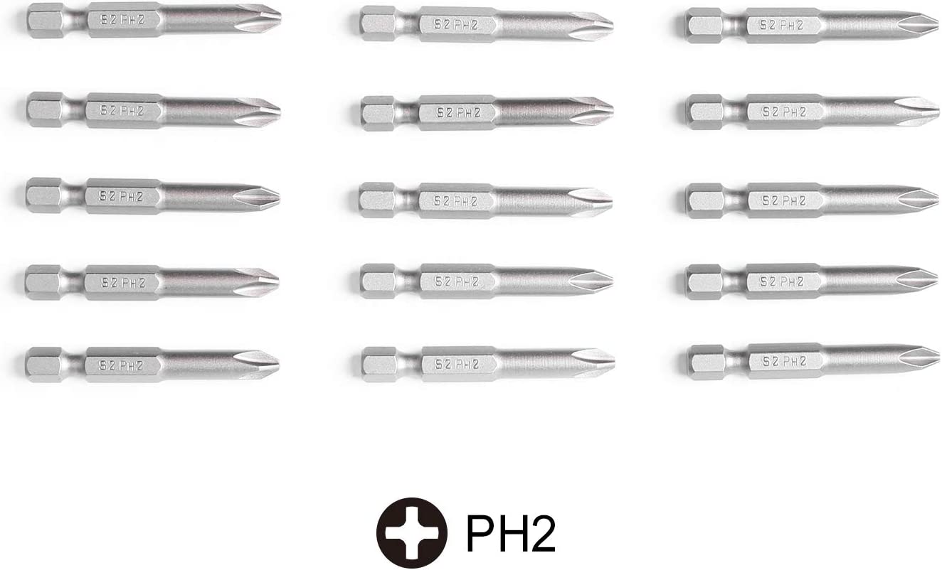 TYHREF-Phillips 2 screwdriver bits,2 inch, 15 pieces, with Storage Case - Walmart.com