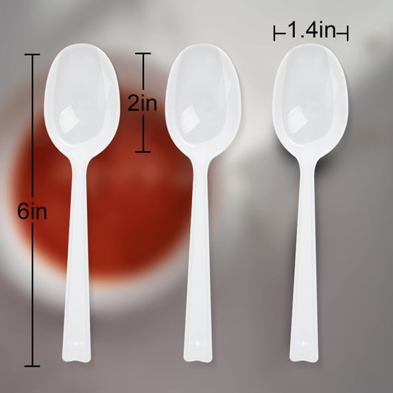 TYHREF-Plastic Spoons Individually Wrapped, 100pcs Heavy Duty ...