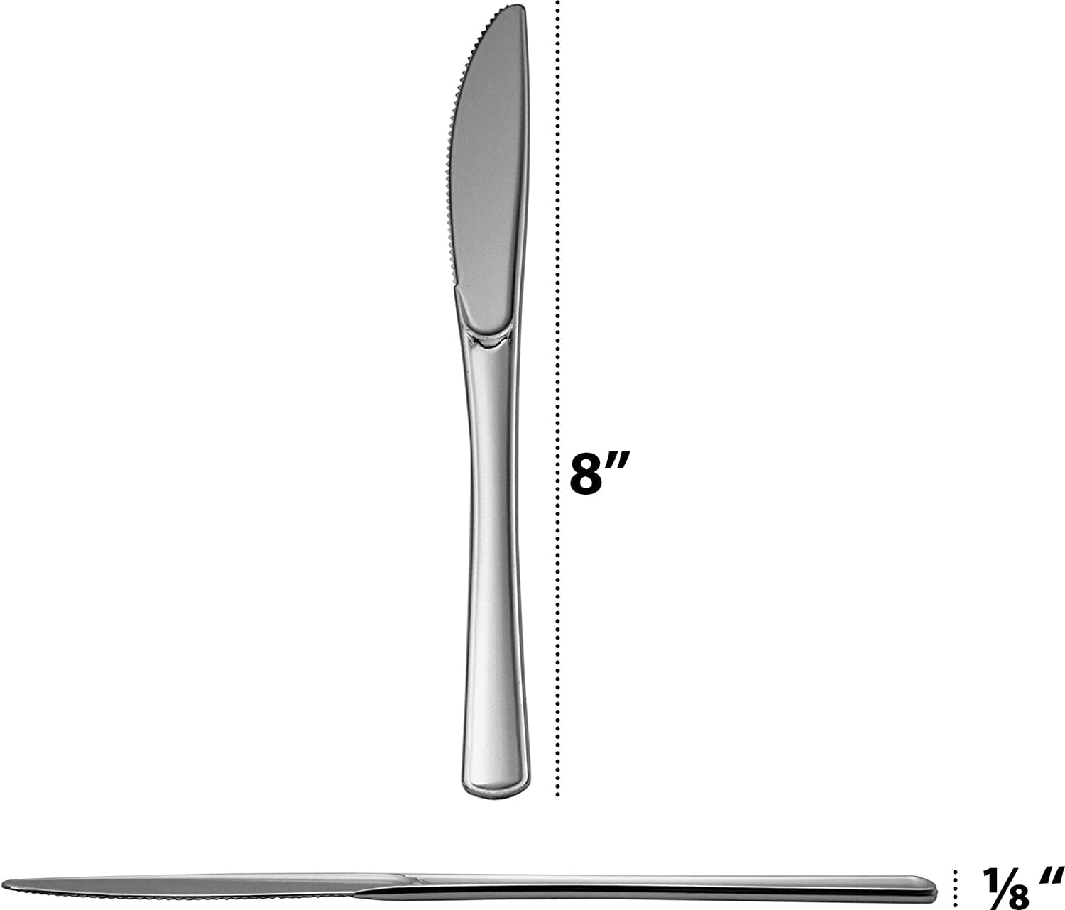 TYHREF-Plasticpro Disposable Heavy Duty Silver Plastic Knives, Fancy ...