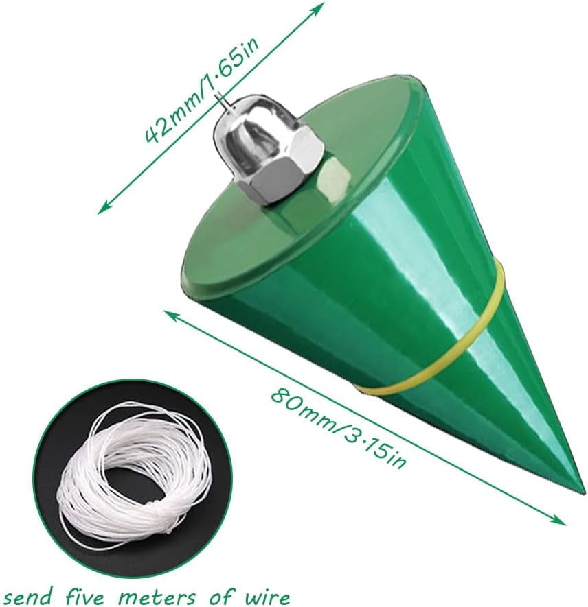 TYHREF-Plumb Bob 10.58 oz(300g) Hanging Wire Hammer Plumb Bobs -16 ft ...