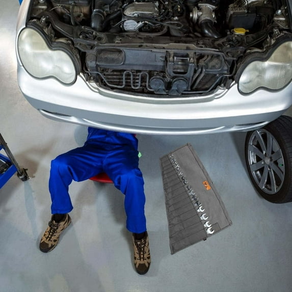 TYHREF-Roll Up Tool Bag Organizer 16 Pockets Metric & SAE Wrench ...