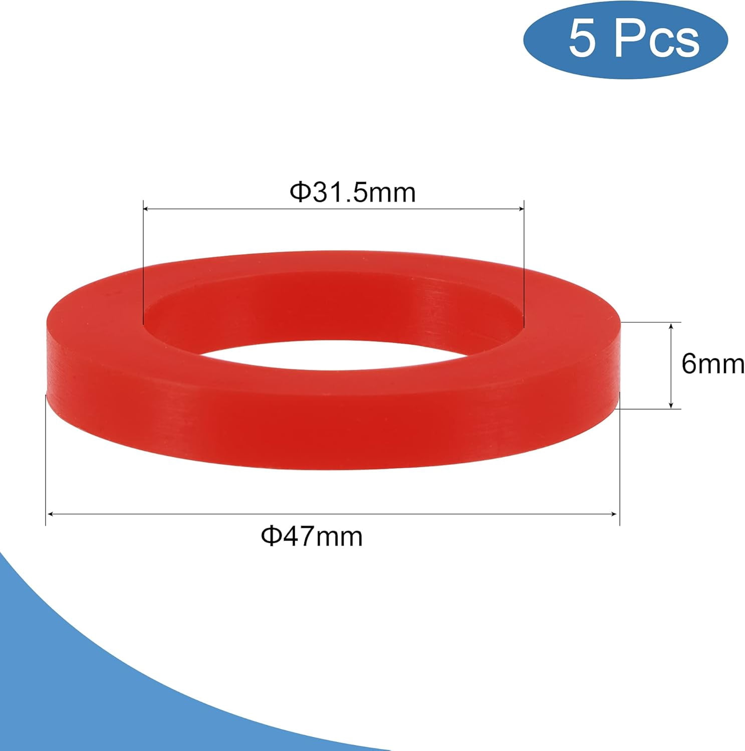 TYHREF-Silicone Rubber Flat Washer 1-1/4 Inch DN32 Gasket for Wrench ...