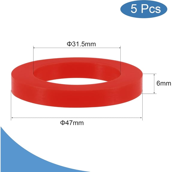 TYHREF-Silicone Rubber Flat Washer 1-1/4 Inch DN32 Gasket for Wrench ...