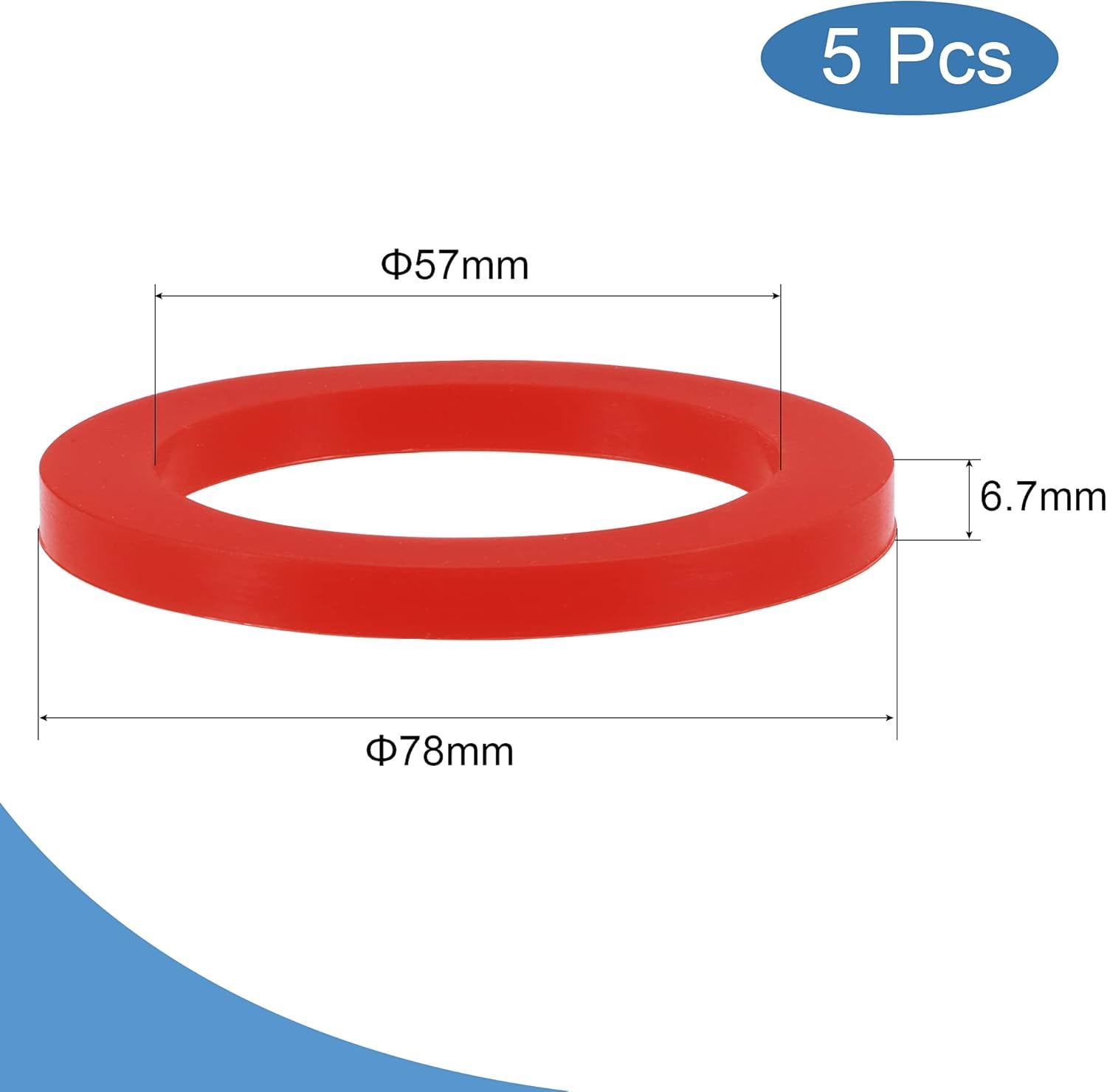 TYHREF-Silicone Rubber Flat Washer 2-1/2 Inch DN65 Gasket for Wrench ...