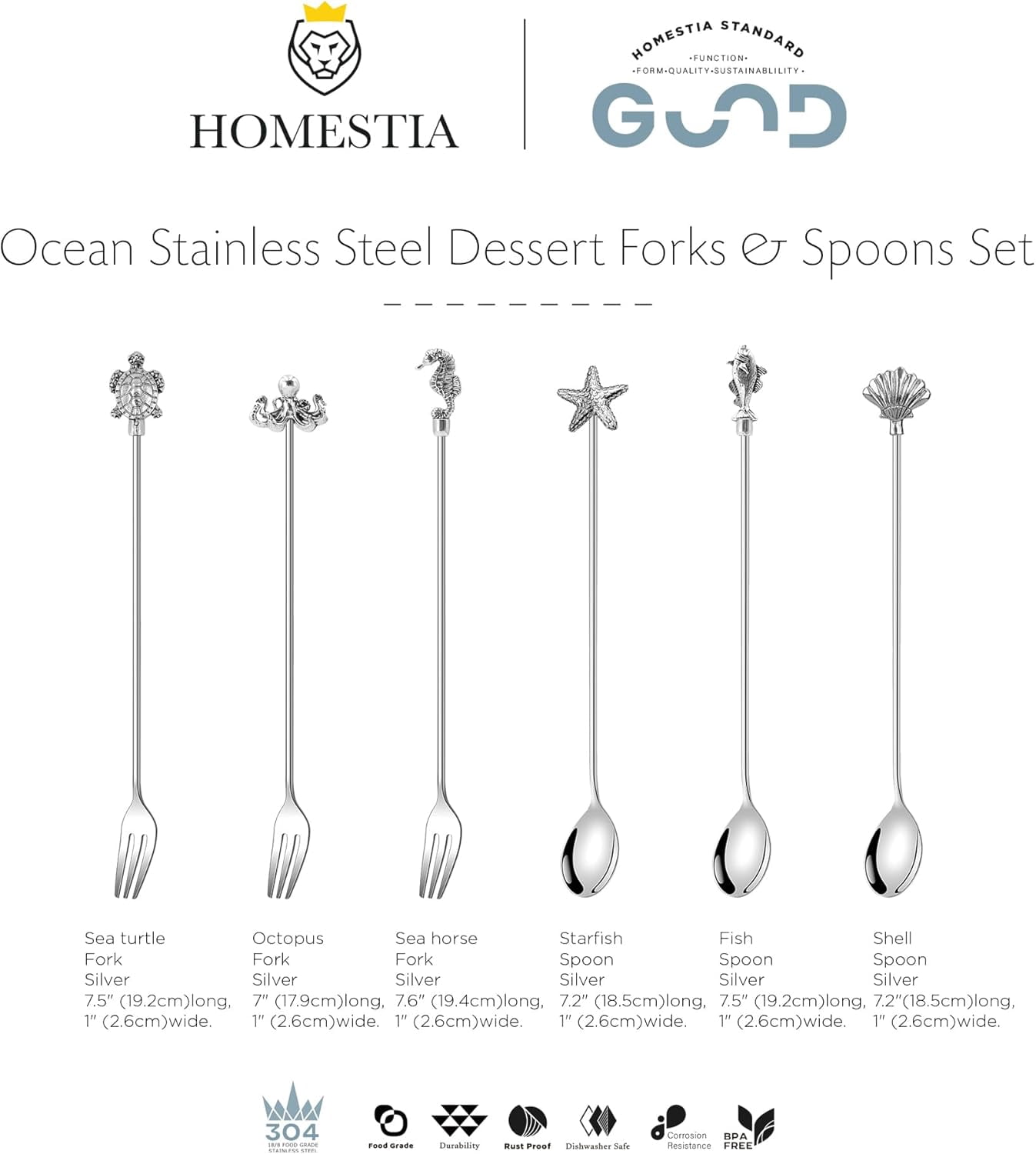 TYHREF-Small Appetizer Forks and Demitasse Spoons Stainless Steel Set ...