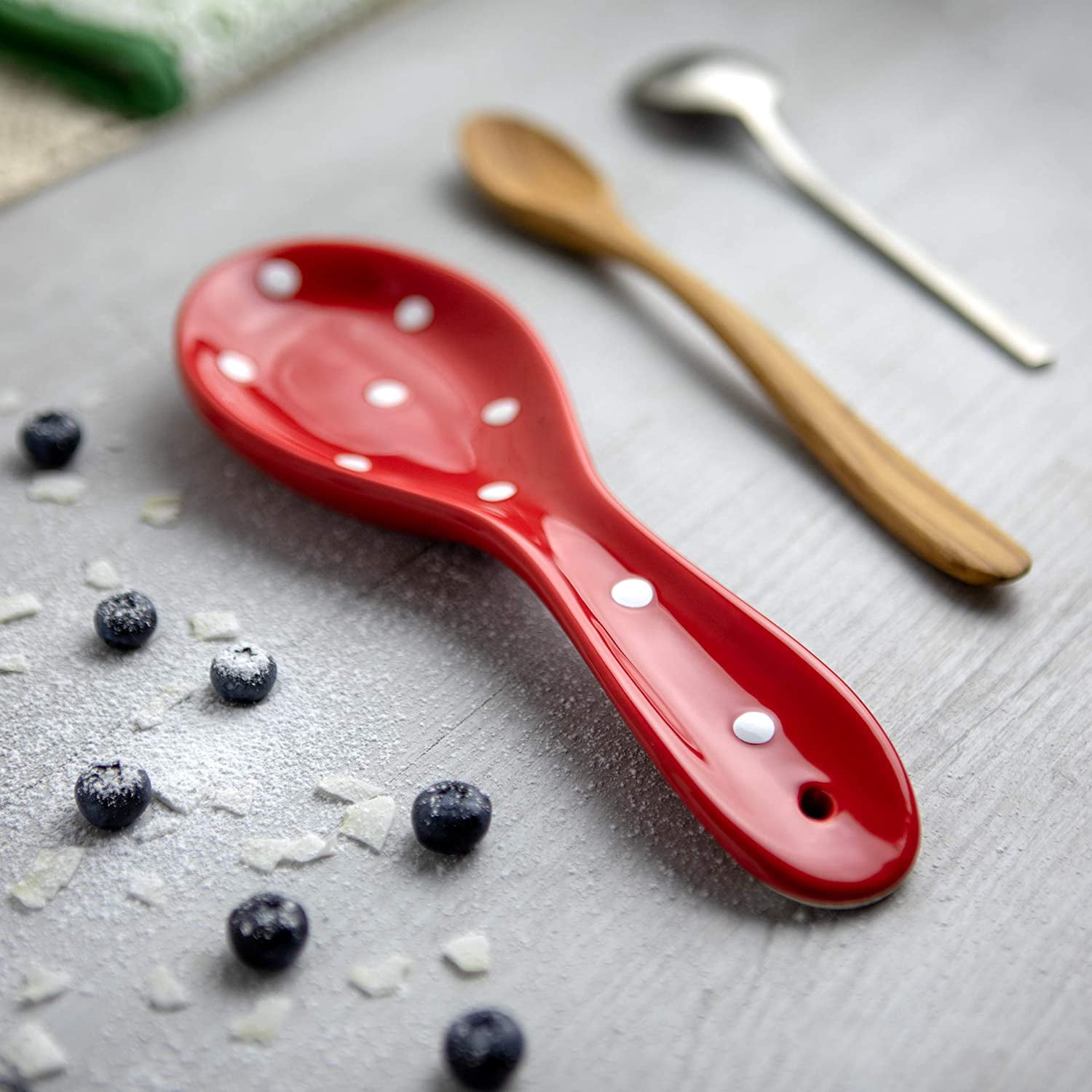 TYHREF-Spoon Rest for Stove Top, Large Ceramic Spoon Holder for Kitchen ...
