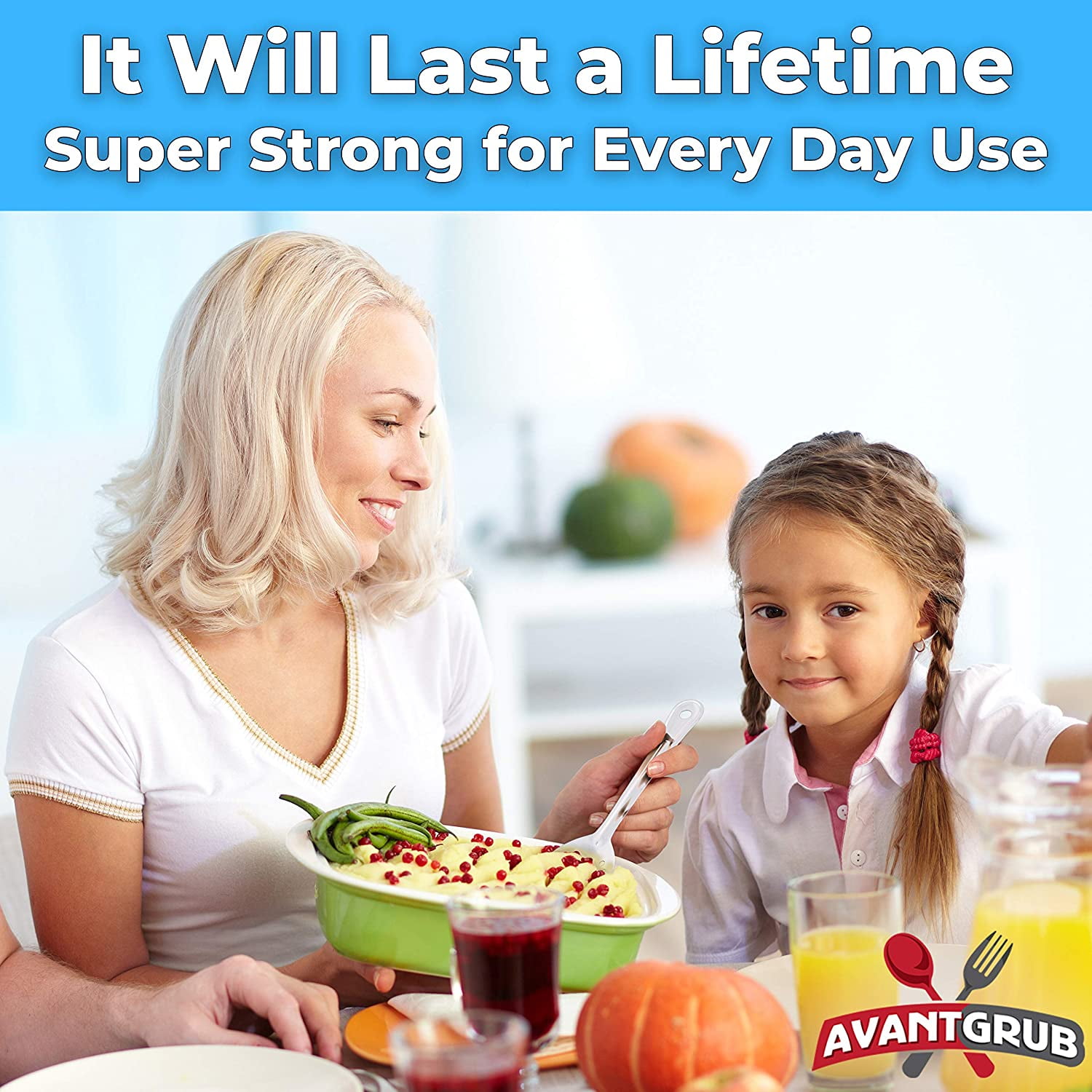 TYHREF-Super Strong, Ergonomic 11 in Serving Spoon 6 Pk (2 of Each ...