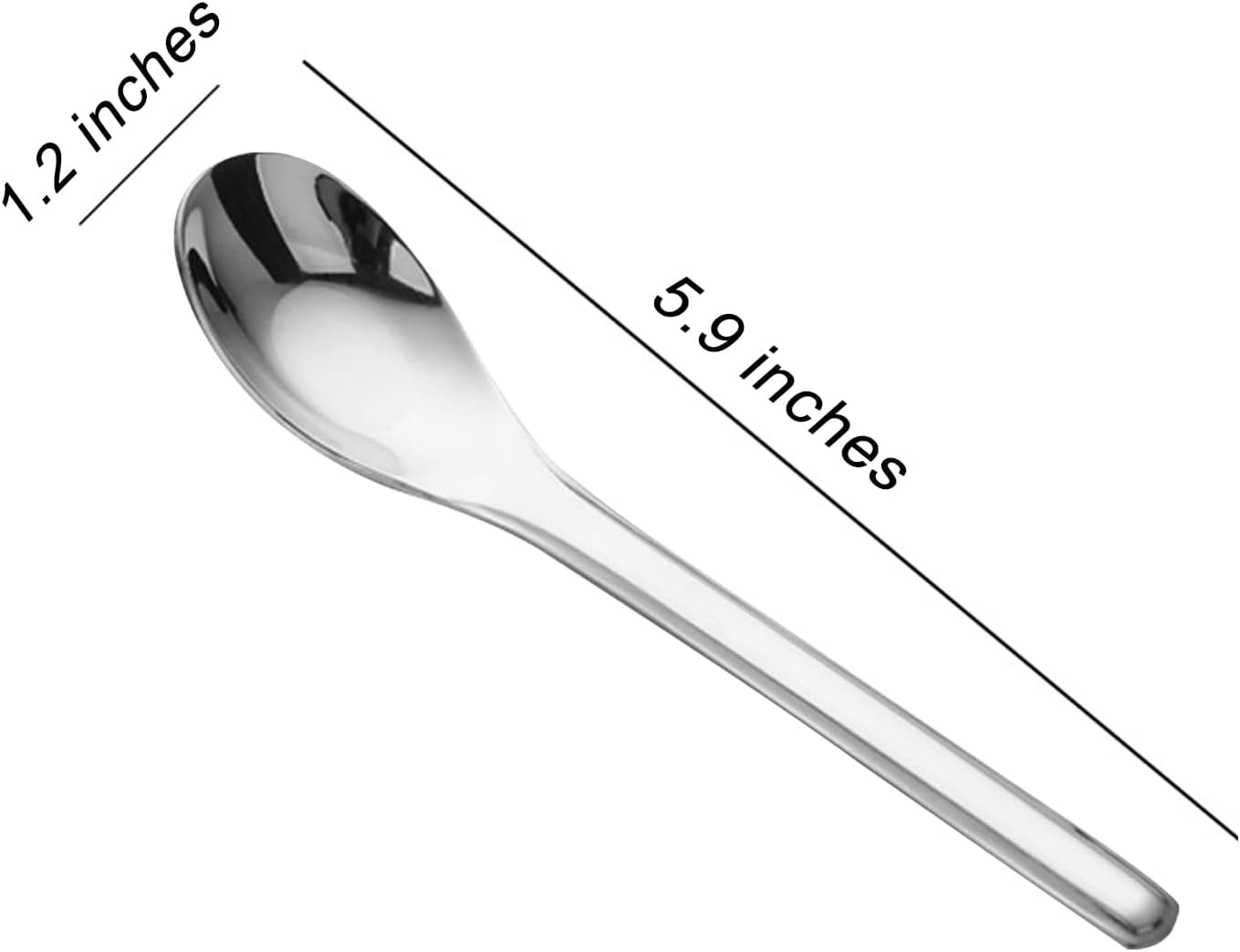 TYHREF-Thick Heavy weight Dinner Soup Spoons,Stainless Steel ...