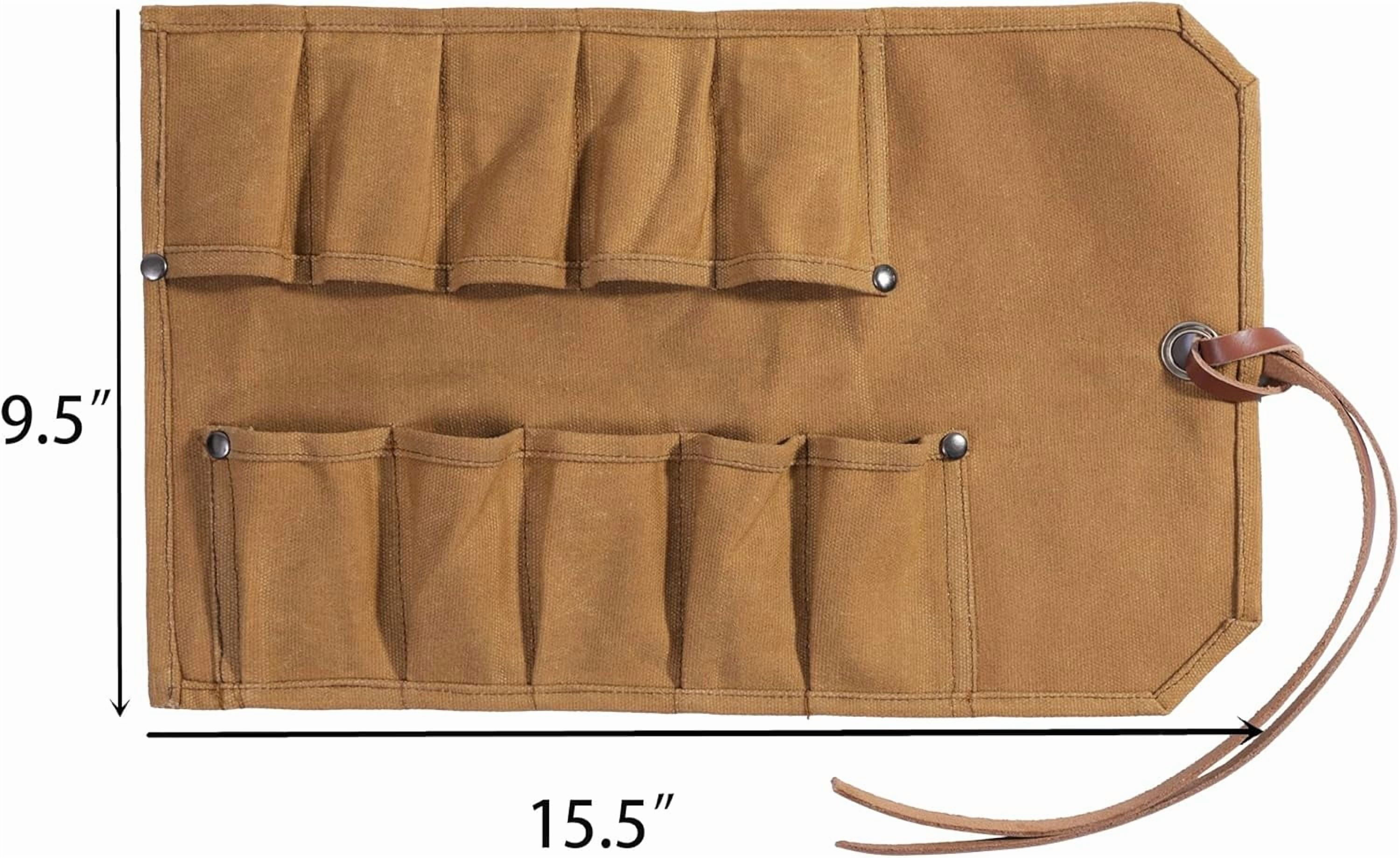 TYHREF-Tool Roll, Heavy Duty Waxed Canvas Small Tool Bag Tool Pouch for ...