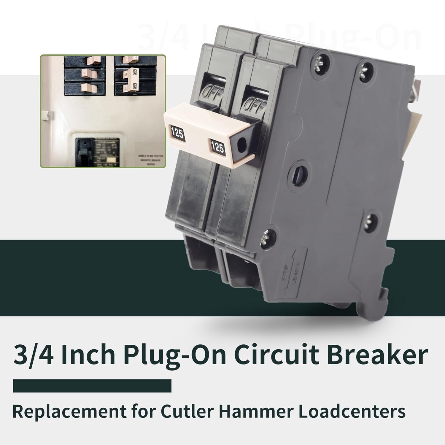 TYHREF-Upgraded 2125 2-Pole 125-Amp Circuit Breaker Replacement for ...