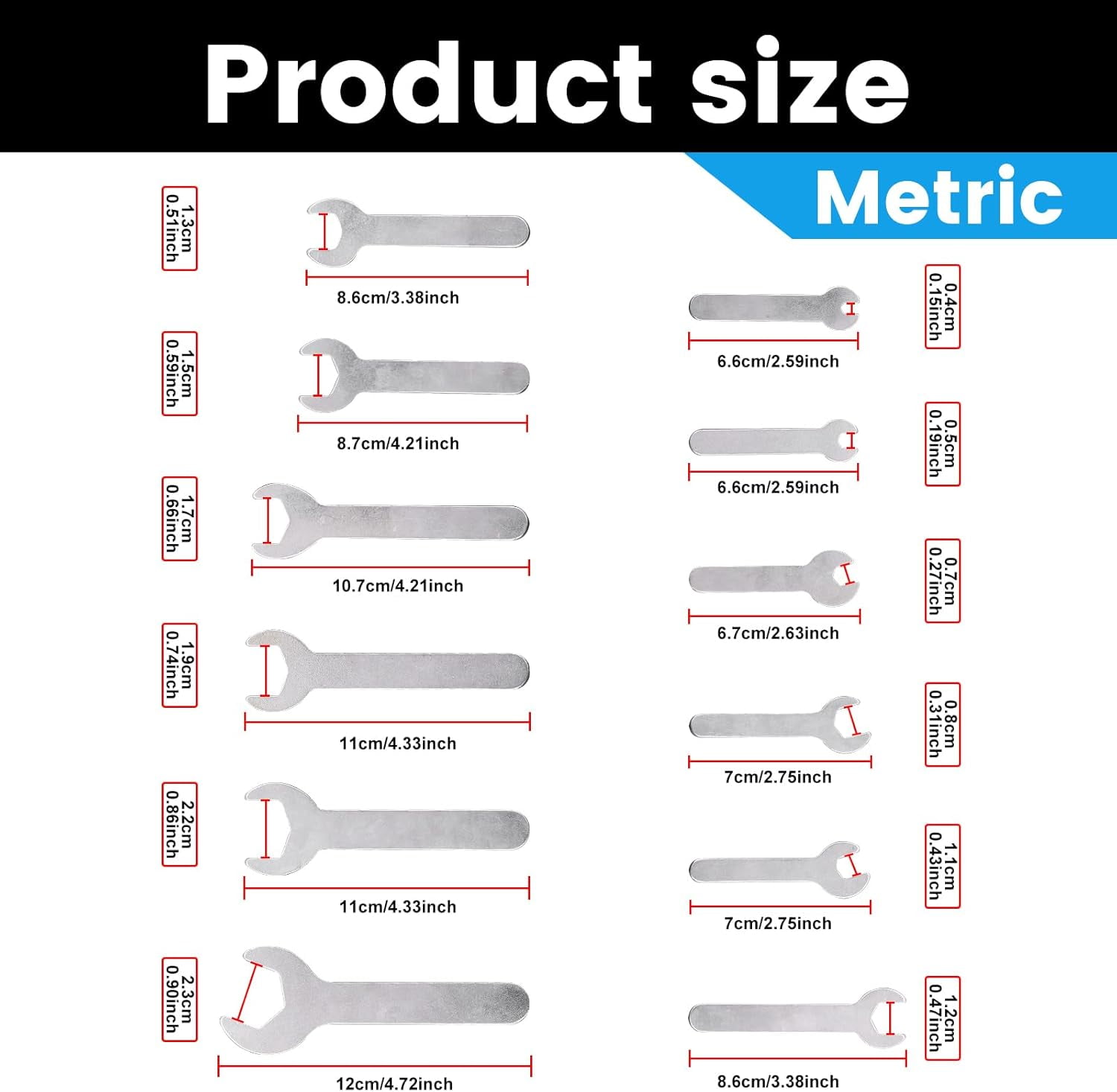 TYHREF-thin wrench set 2mm super thin wrench set Metric 4-23mm 5 point ...