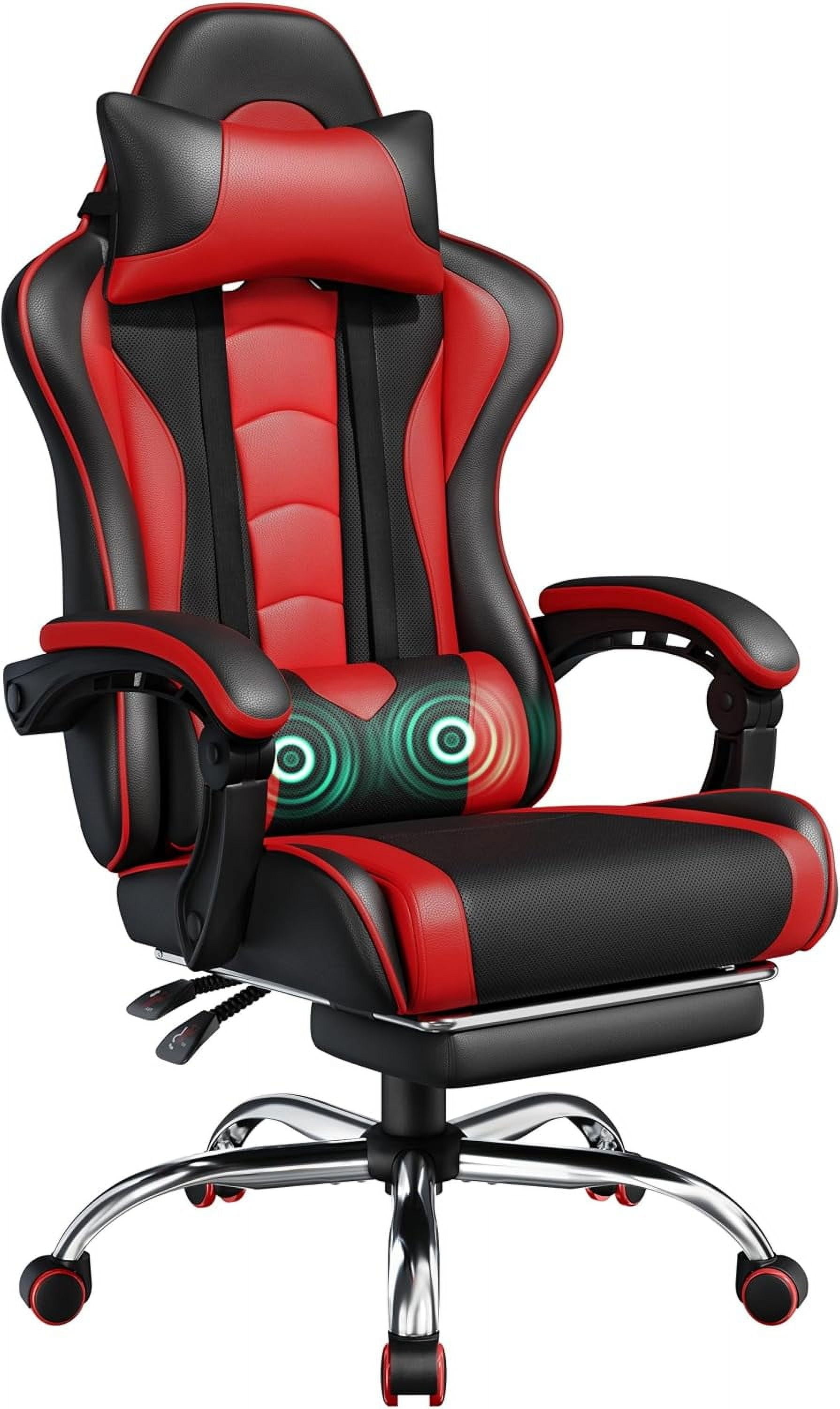 TYJDFN Gaming Chair, Video Game Chair with Massage Lumbar Support and ...