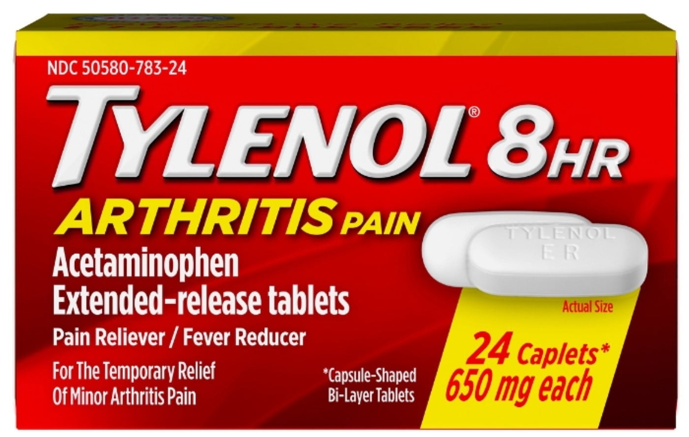 TYLENOL, Arthritis Pain Caplets, Push & Turn Cap, 24 ea - Walmart.com
